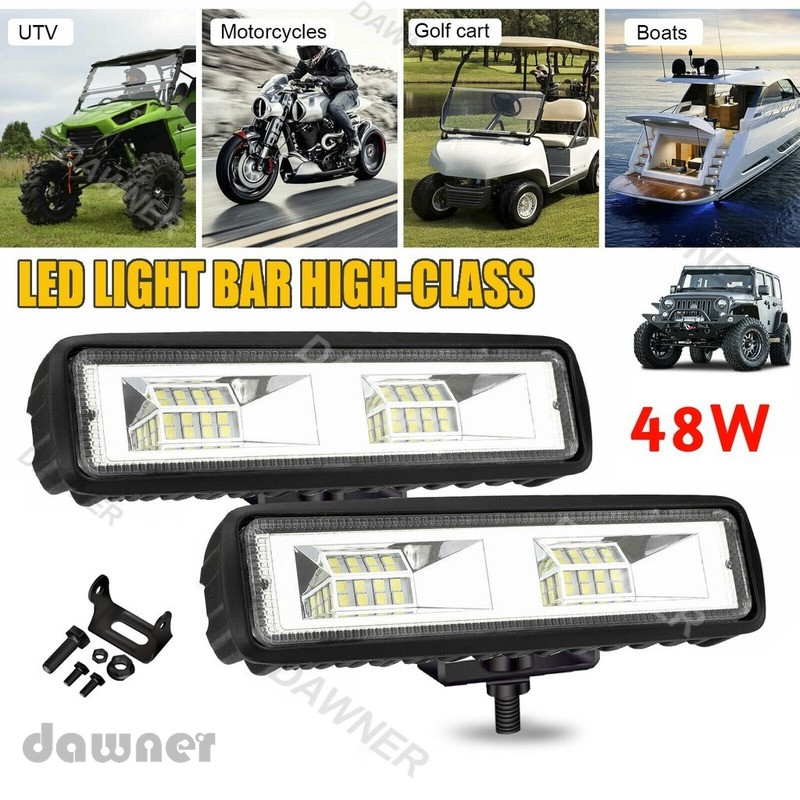 12-24V 48W 12V 16 LED Car / SUV / Off-Road Work Light Bulb Spot Beam ...