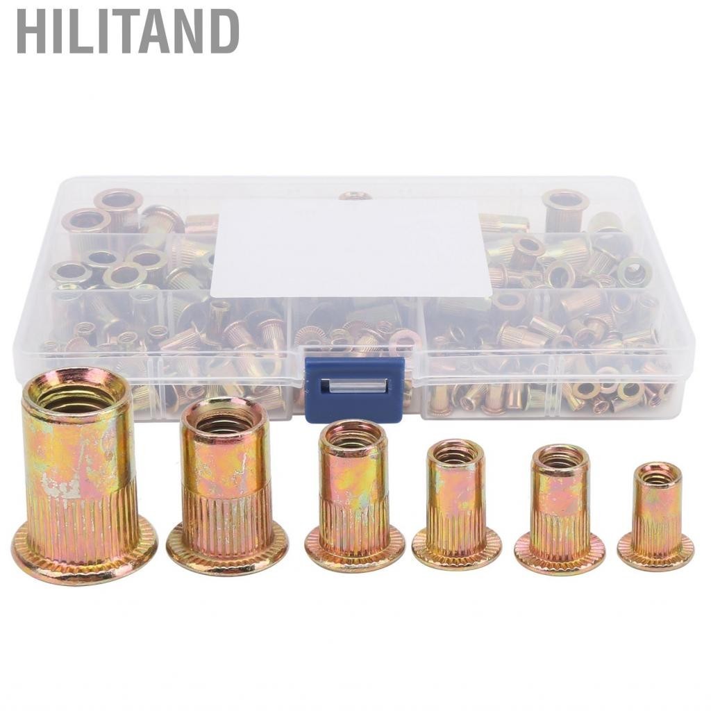 Hilitand 165Pcs Flat Head Threaded Insert Nuts Set Rivet M3 M4 M5 M6 M8 ...