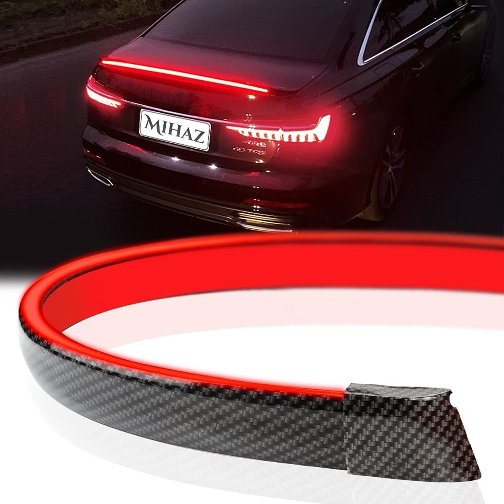 Happy Universal LED Car Wing Tail Brake Light Strip Rear Spoiler Lip ...