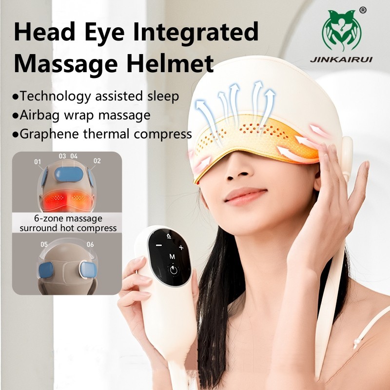 Sleep Aid Head Massager Airbag Massage Cap Scalp Cervical Eye Massager ...