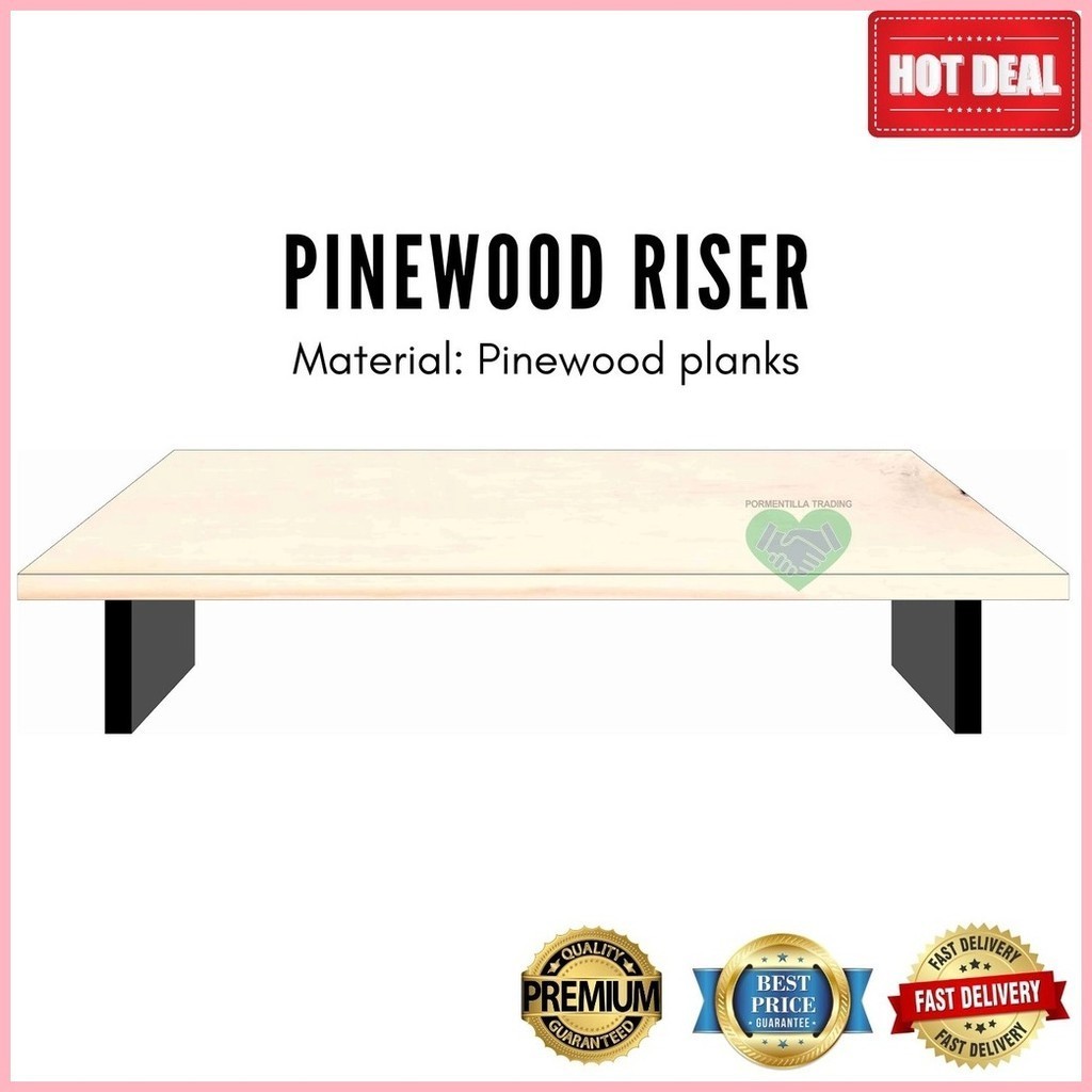 Pinewood Riser Palo Shelves Space Saver Display Rack 60cm x 9cm | Shopee Malaysia