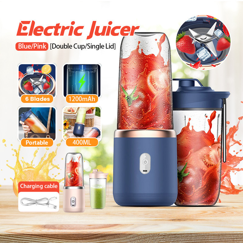 Portable Juicer Blender Tumbler Heavy Duty Fruit Presser Shake Electric ...