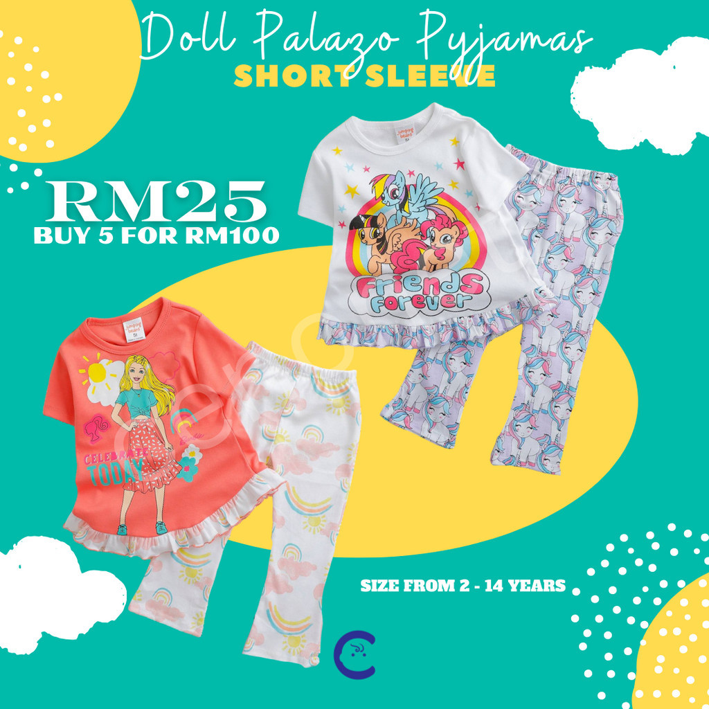 Doll Palazo Pyjamas Part 1 | Shopee Malaysia