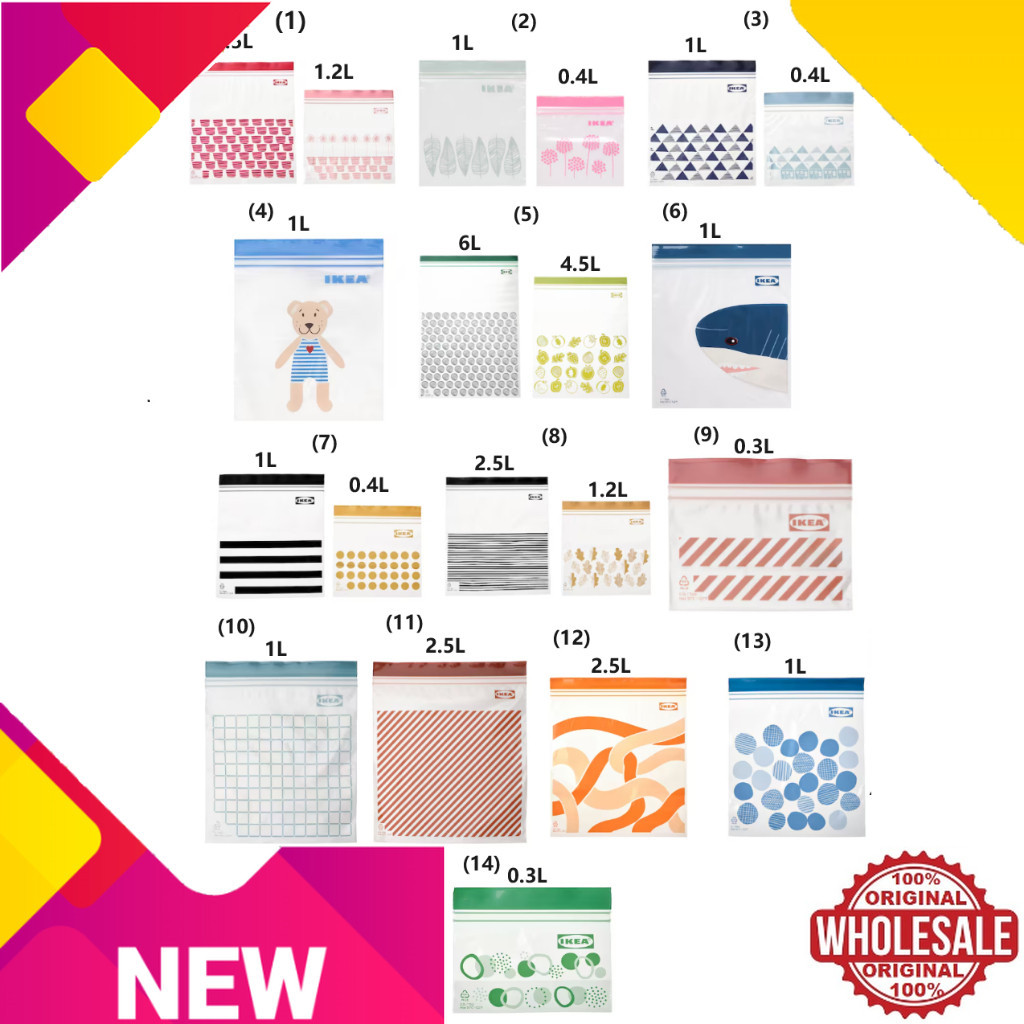 ISTAD PACK FRESH FOOD PACK RESEALABLE BAG STORAGE BAG DOUBLE ZIPLOCK ...