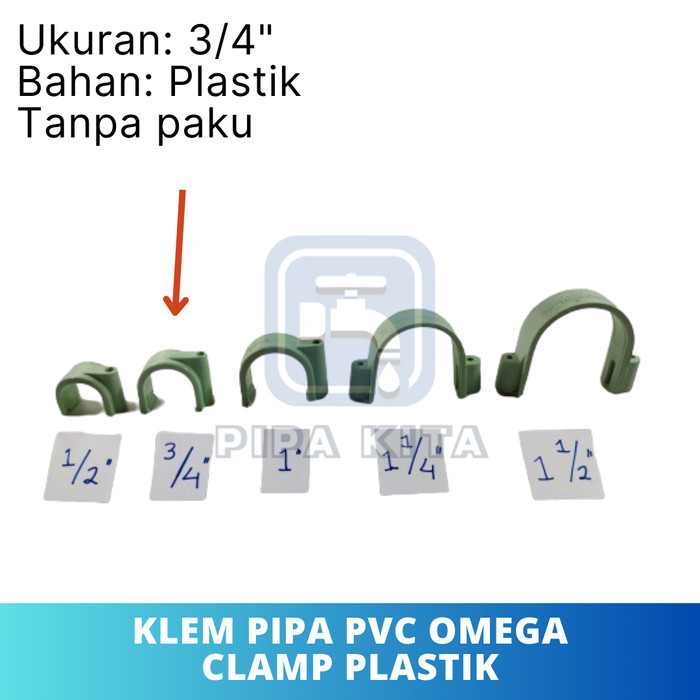 Pvc Pipe Clamp 3/4 INCH Plastic Arrow 0,75 Dim | Shopee Malaysia