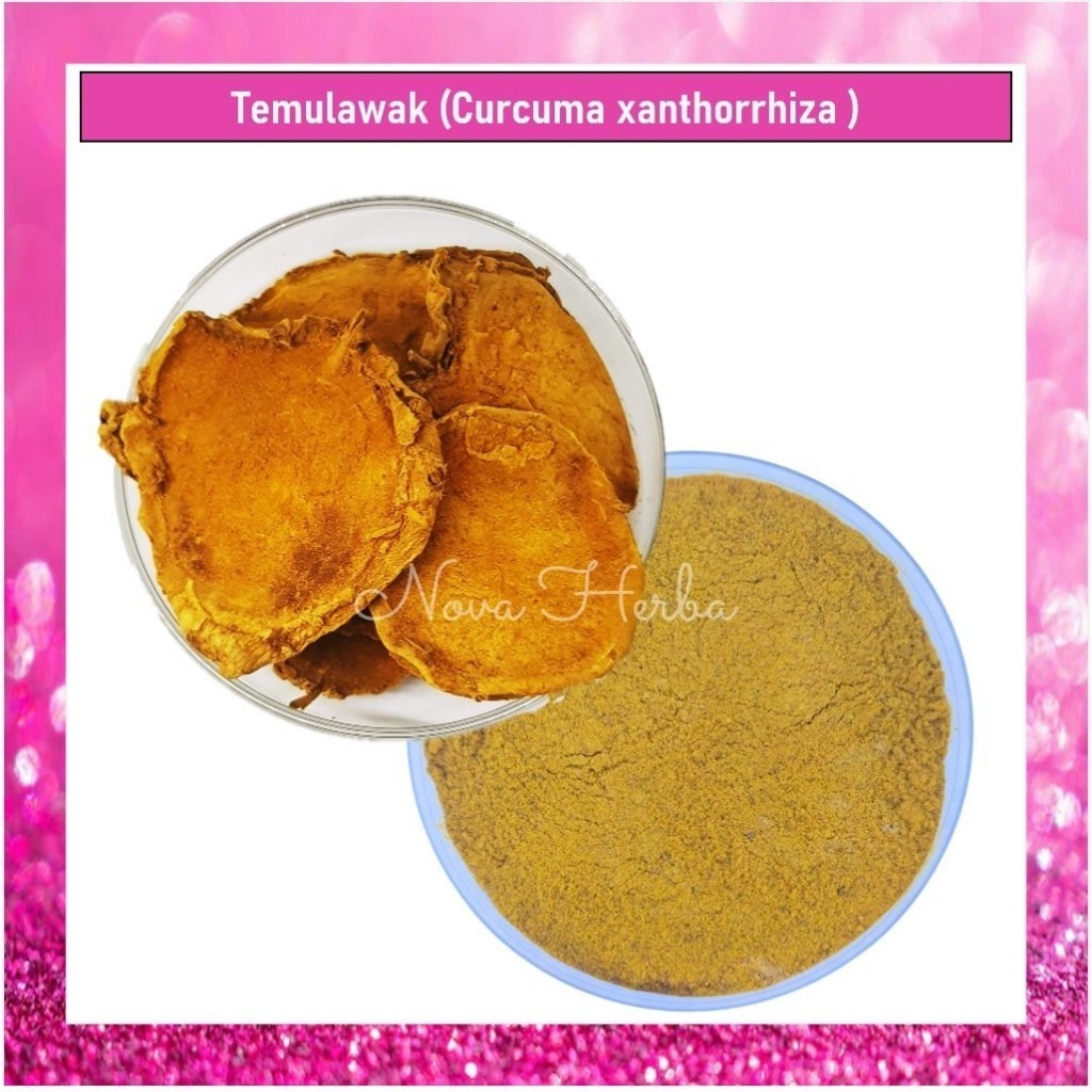 Temulawak Kering & Serbuk temulawak (50g/ 100g) Curcuma zanthorrhiza ...