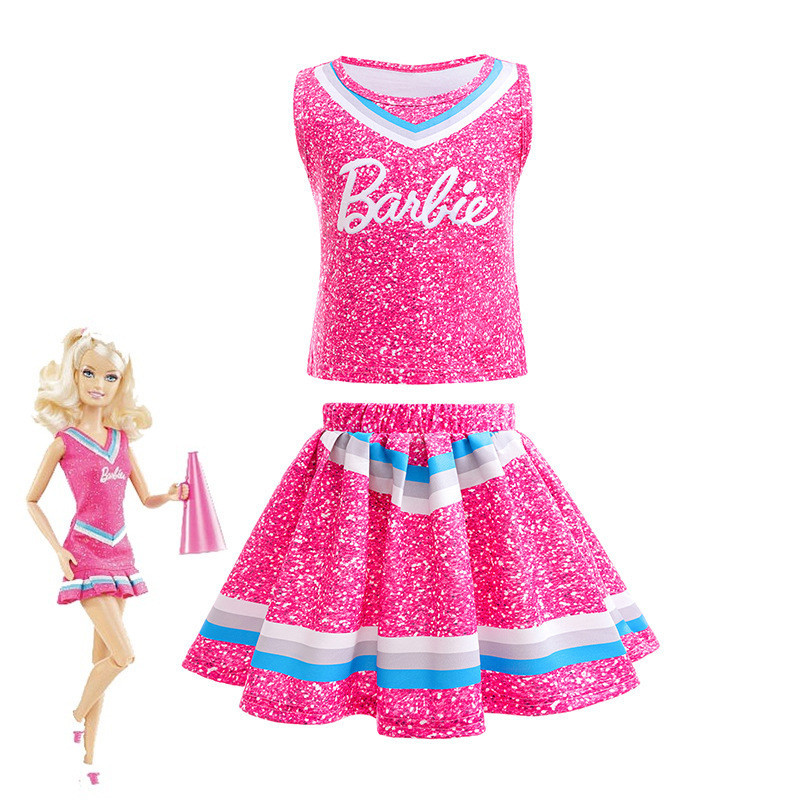 Barbie Kids Cheerleading Costume Cosplay Princess Dress School ...