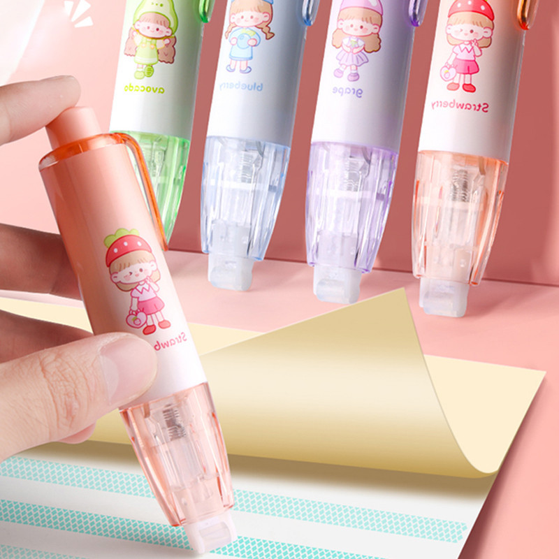 Cute Cartoon Retractable Dot Glue Tape Pen School Office DIY Tool ...