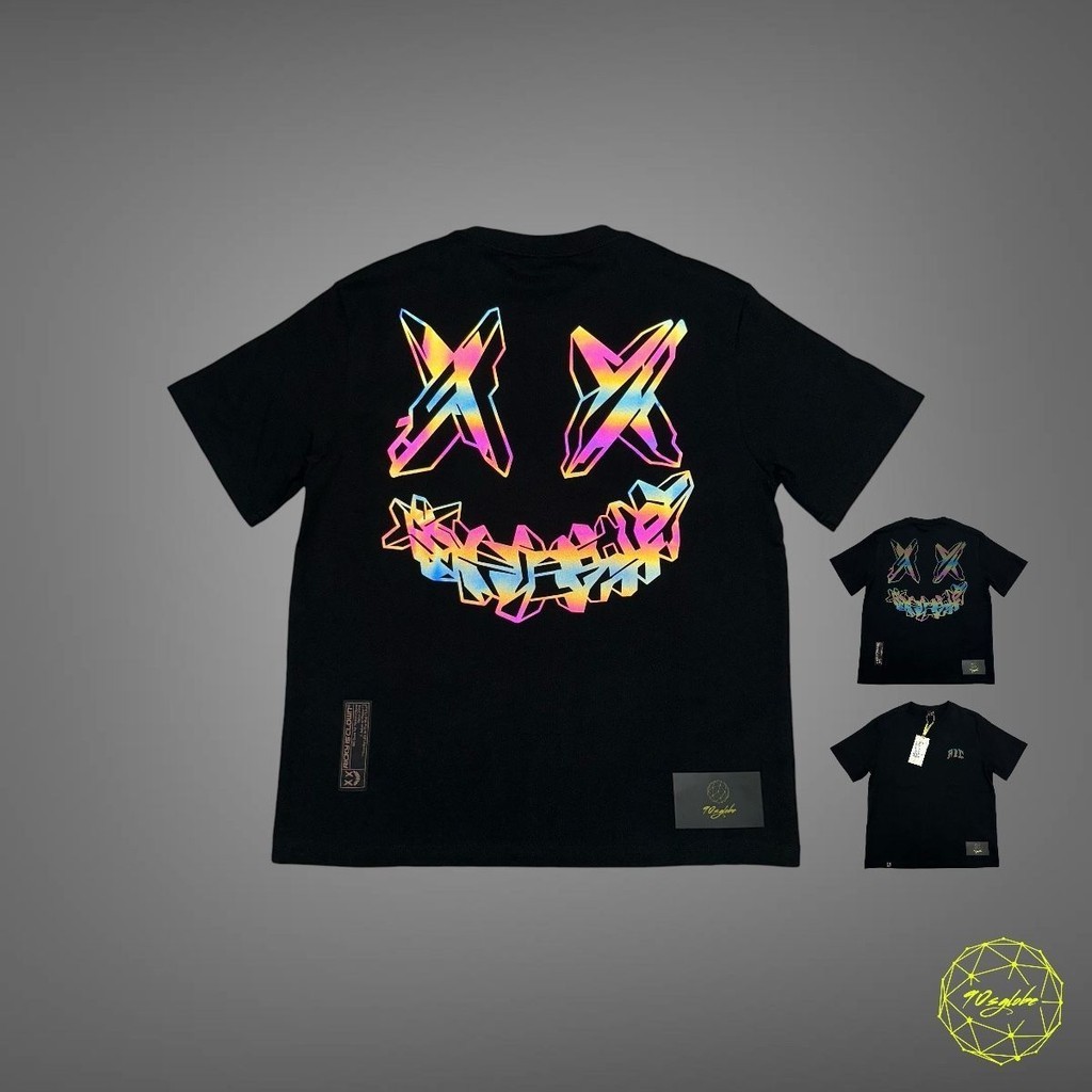 Ricky Is Clown RIC Steel Bone Laser Tear Smiley Face Tee R27230418C ...