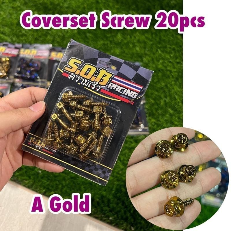 KK Cover set Screw M5x15 Blue Gold 20pcs 1pcs skru coverset Chrome y15 ...