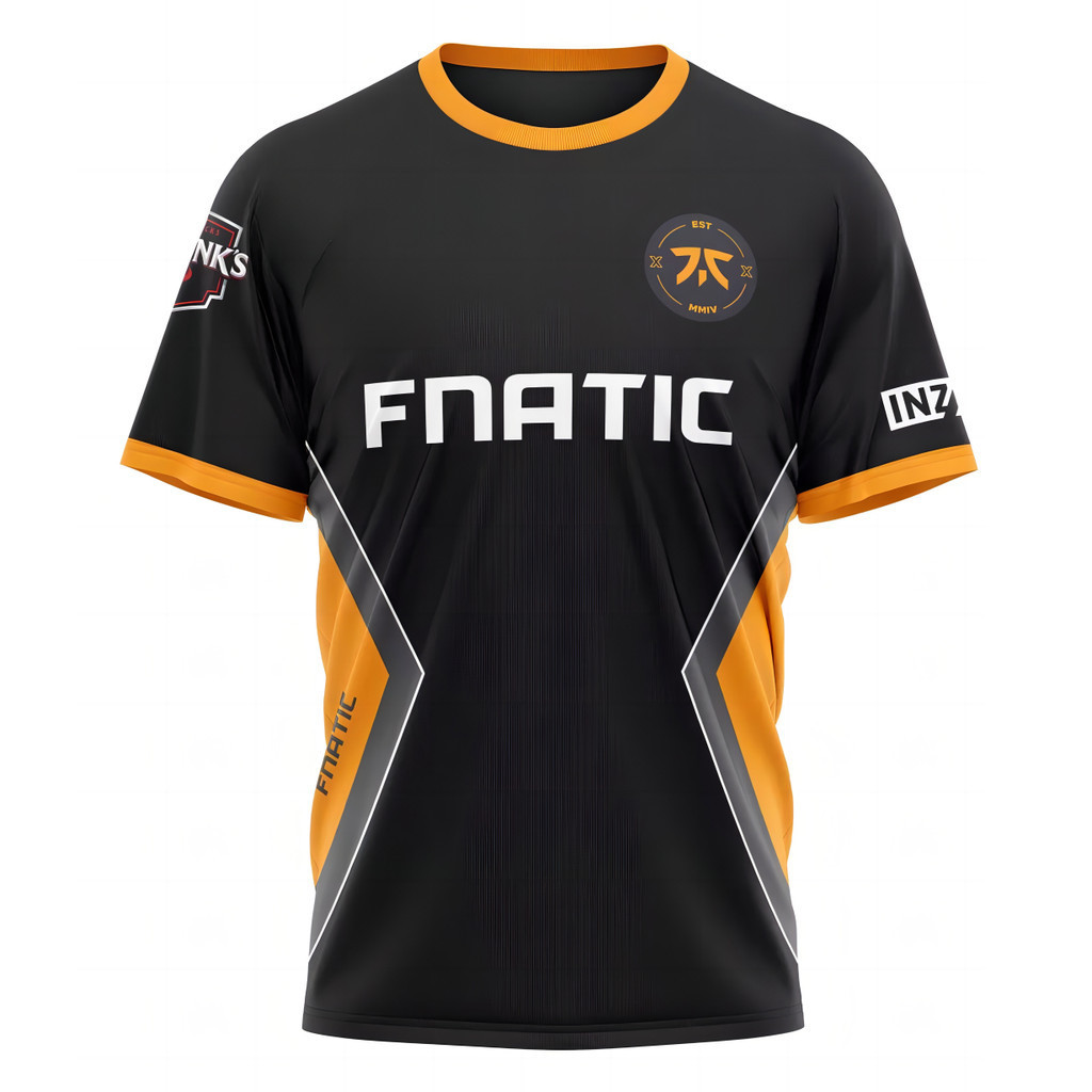2024 New Fnatic Jersey T-shirt For Esports Team Uniform Men's Round ...