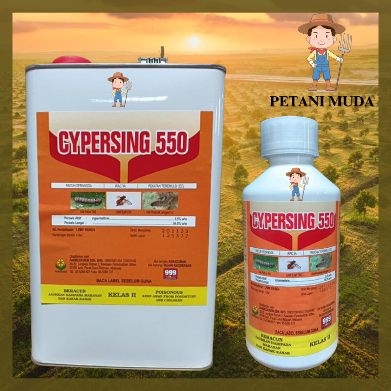 [ORIGINAL] 1L 4L CYPERSING 550 FARMCOCHEM CYPERMETHRIN 5.5% Racun Certin 550/Cymerin/KENCIS/ENVO ...