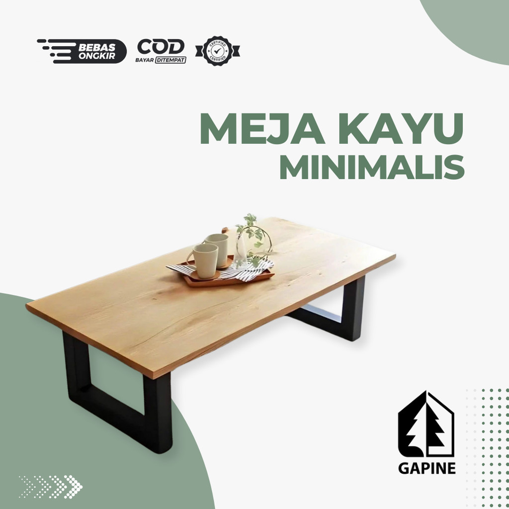KAYU Gapine - Pine Wood Study Table Dutch Teak Wood Lesehan Table Guest ...