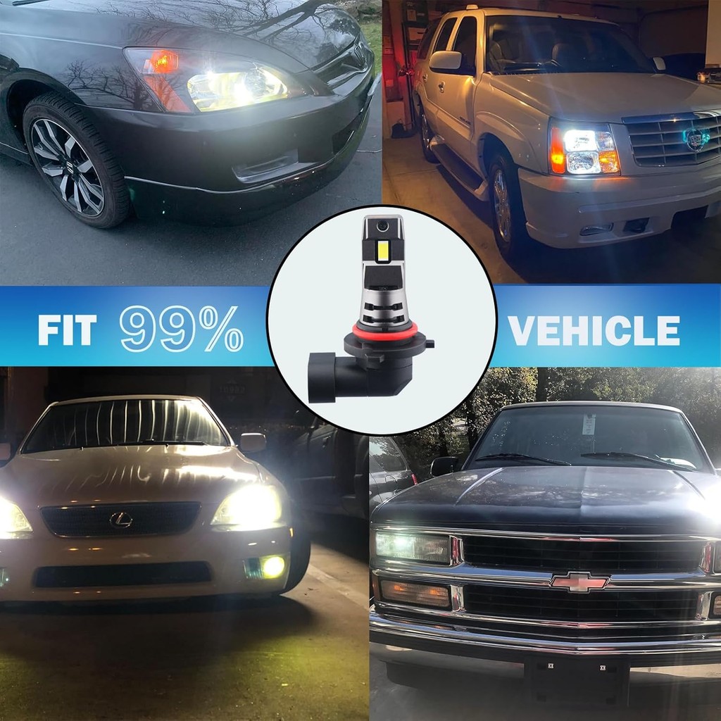 Mentol LED 9006/HB4, 16000LM 600% Lebih Cerah 6000K Putih Sejuk IP68 ...