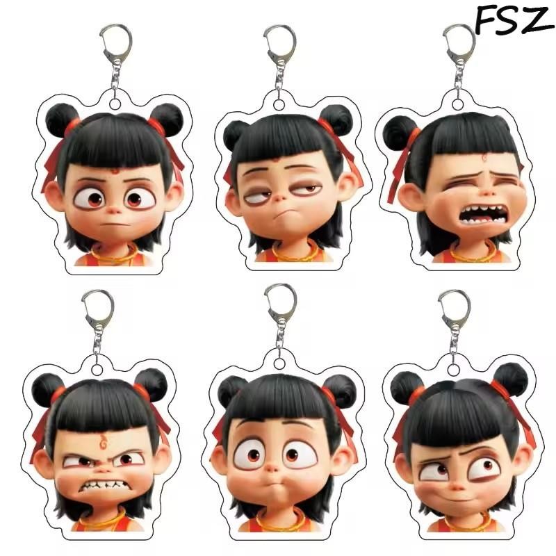 Acrylic Nezha Keychain Nezha 2 Anime Movie Peripherals Boys Girls Gifts ...