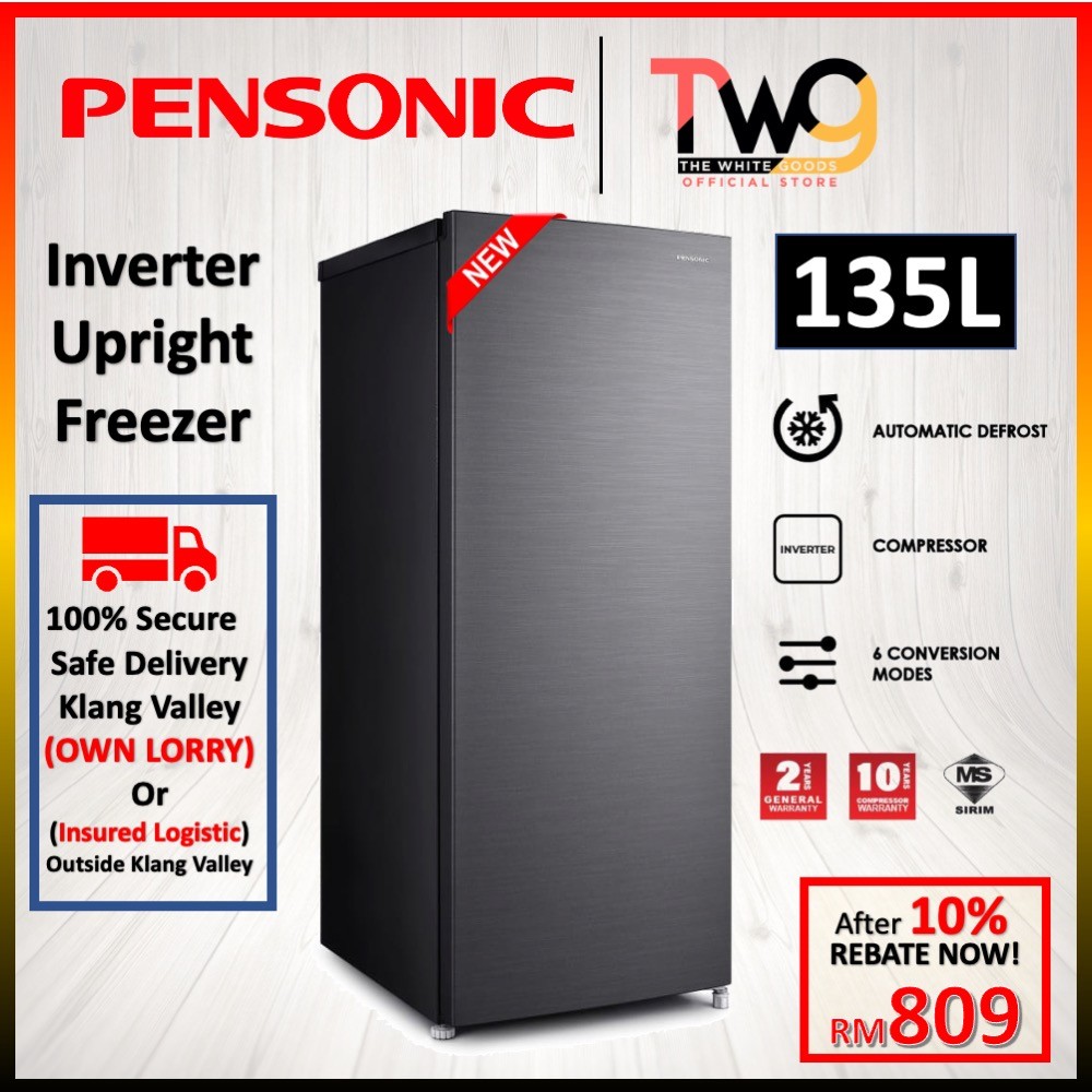 Pensonic 135L ChillFlex Inverter Upright Freezer | PUF-1350D | Shopee ...