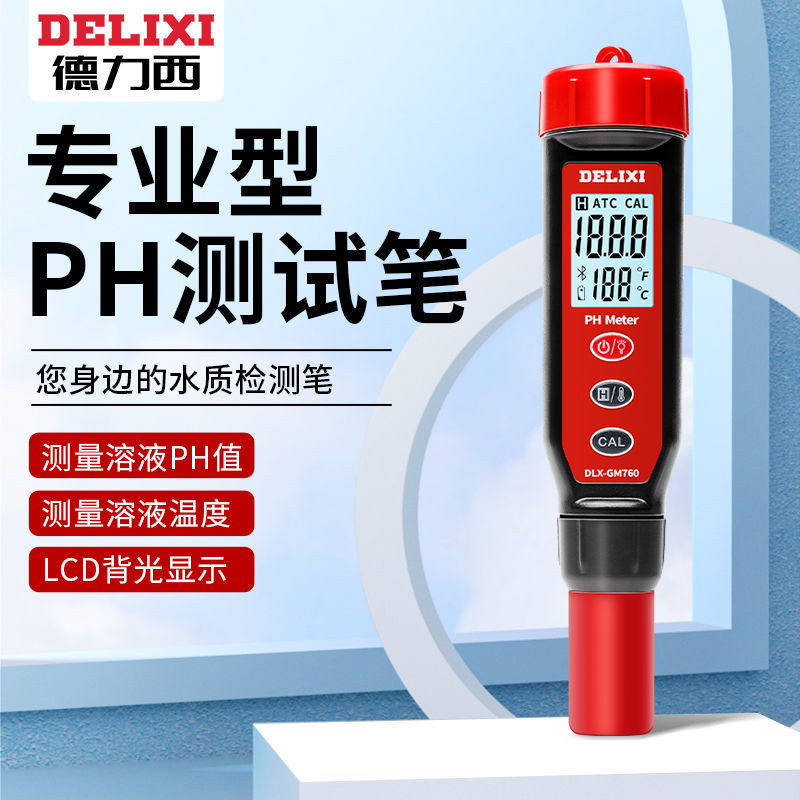 Delixi High Precision pH Tester Pen Akuarium Tangki Ikan Kualiti Air ...