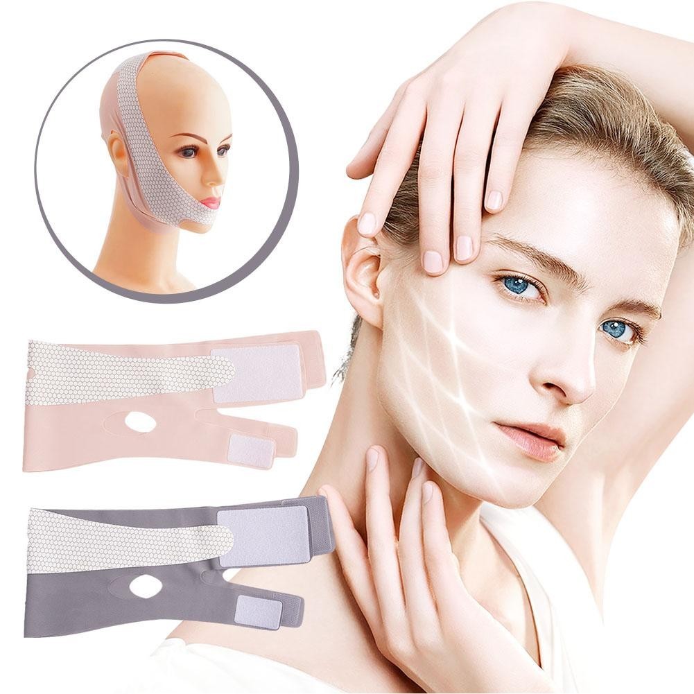 Face-lift With Sleep Face V Shaper Facial Slimming Bandage Relaxation ...