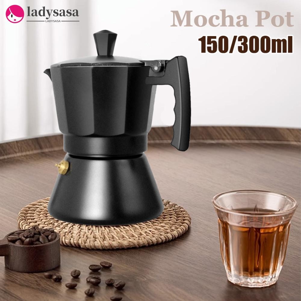 Ladysasa 150ml/300ml Aluminum Moka Italian Mocha Pot Espresso Coffee ...