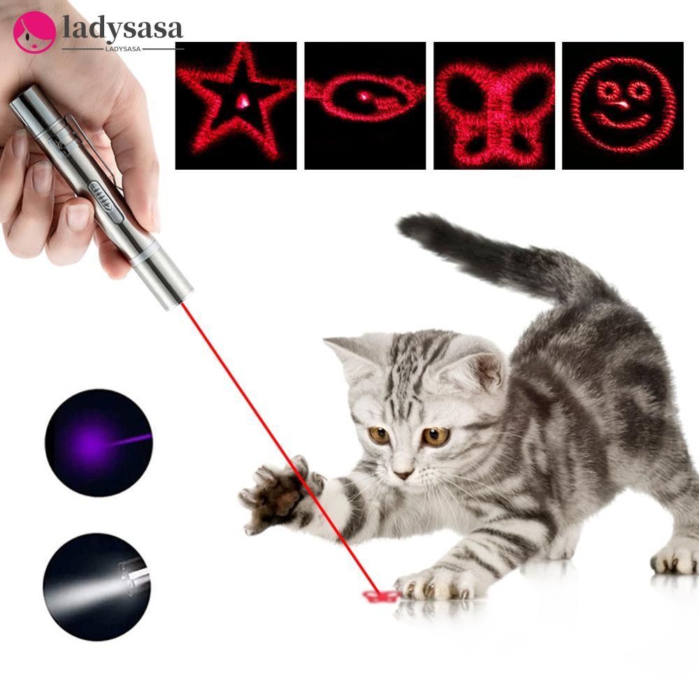 Ladysasa 3 in 1 Interactive USB Rechargeable Red Dot Laser Light Cat ...
