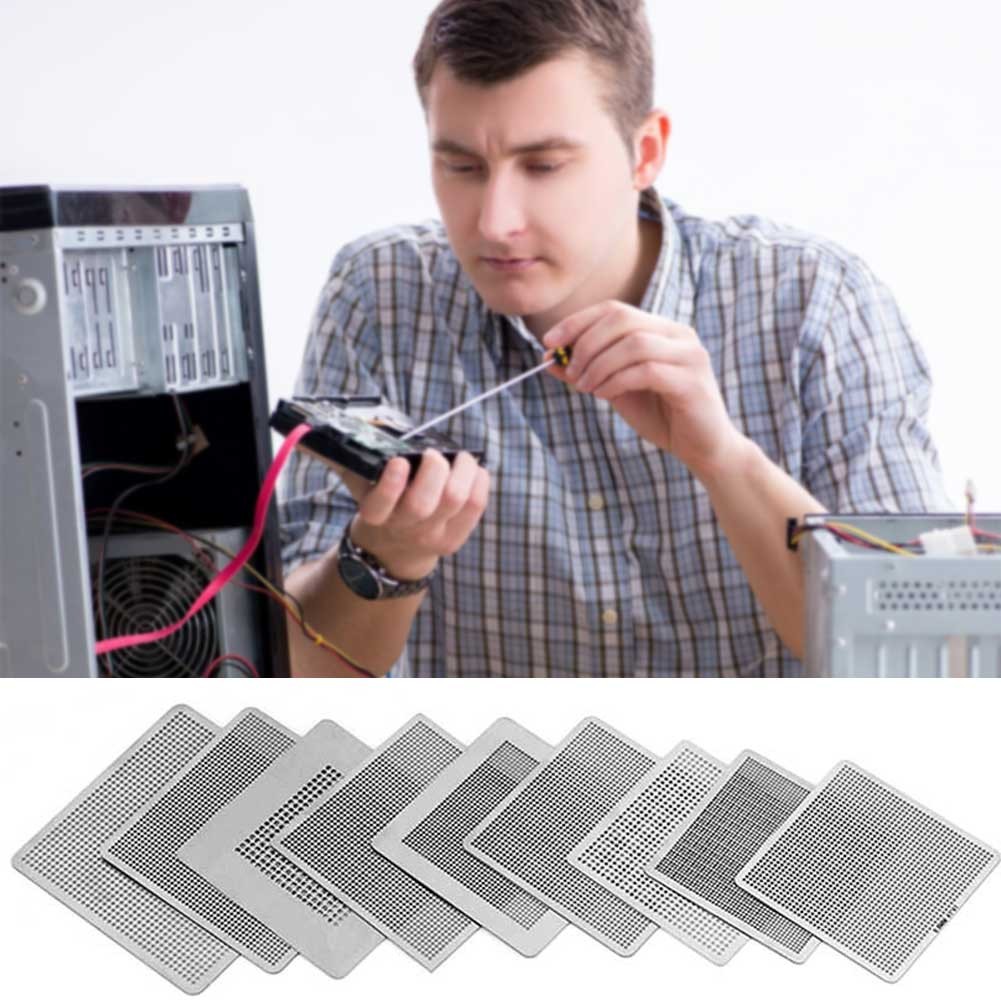 27Pcs BGAs Rework Stencils Kit Steel Mesh Directly Heat Set Kit For ...