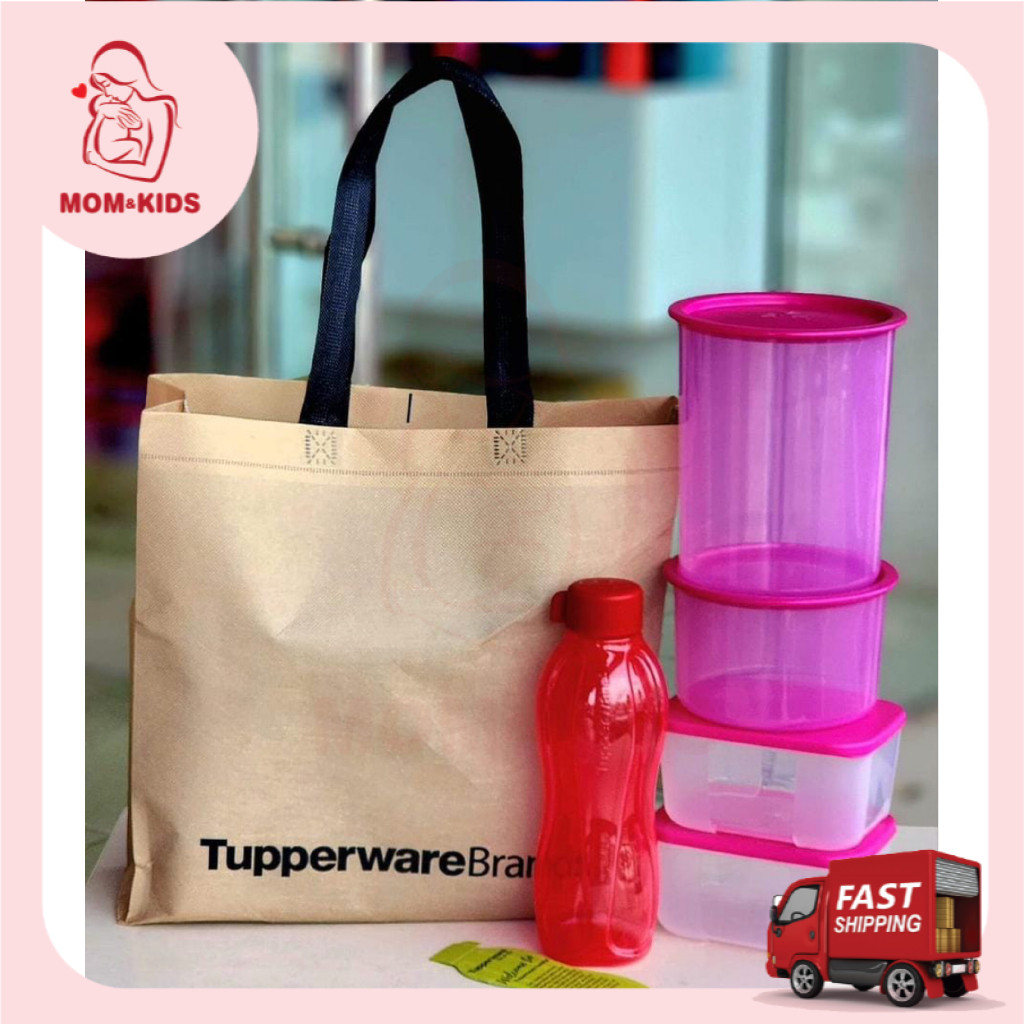 Tupperware Black Series Gift Executive Eco Set 1.25L 600ml Pink One ...