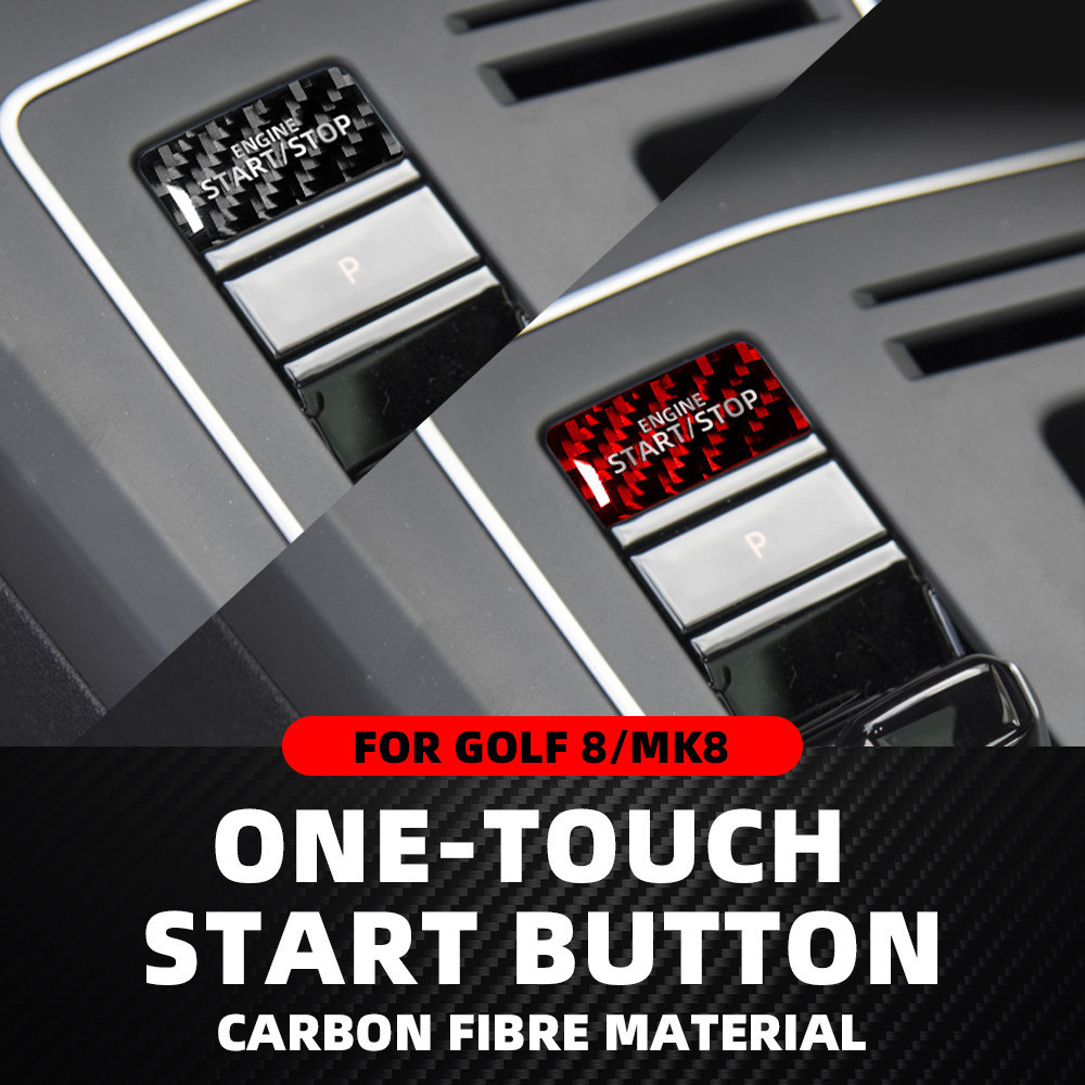 Car Engine Start Stop Button Switch Cover Trim Carbon Fibre Brilliance ...