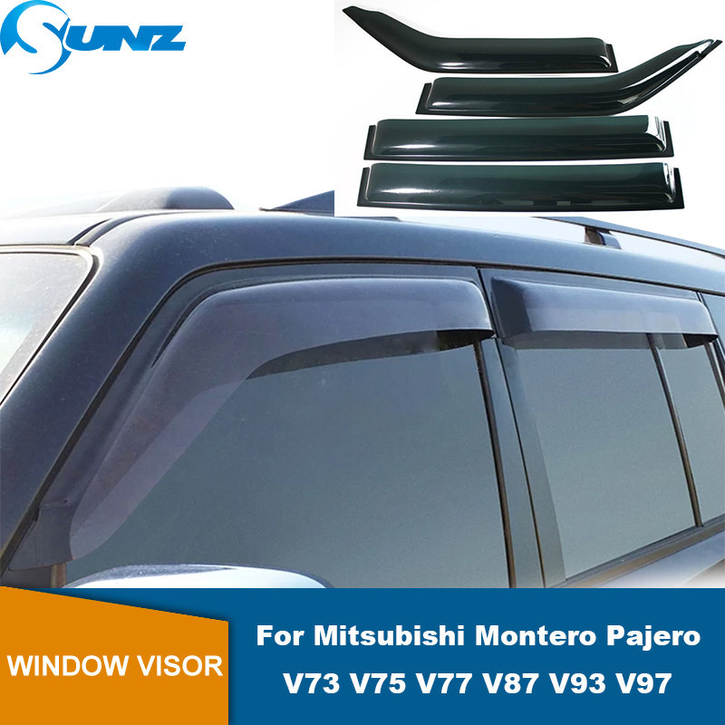 Car Window Visor Sun Rain Deflectors For Mitsubishi Montero Pajero V73 V75 V77 V87 V93 V97 2008 ...