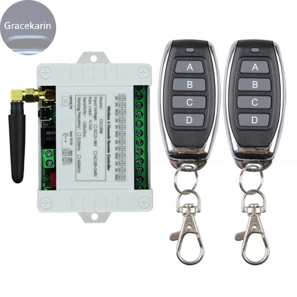 Smart Multiple DC12V 24V 36V 10A 433MHz 4 Channel Wireless Remote ...