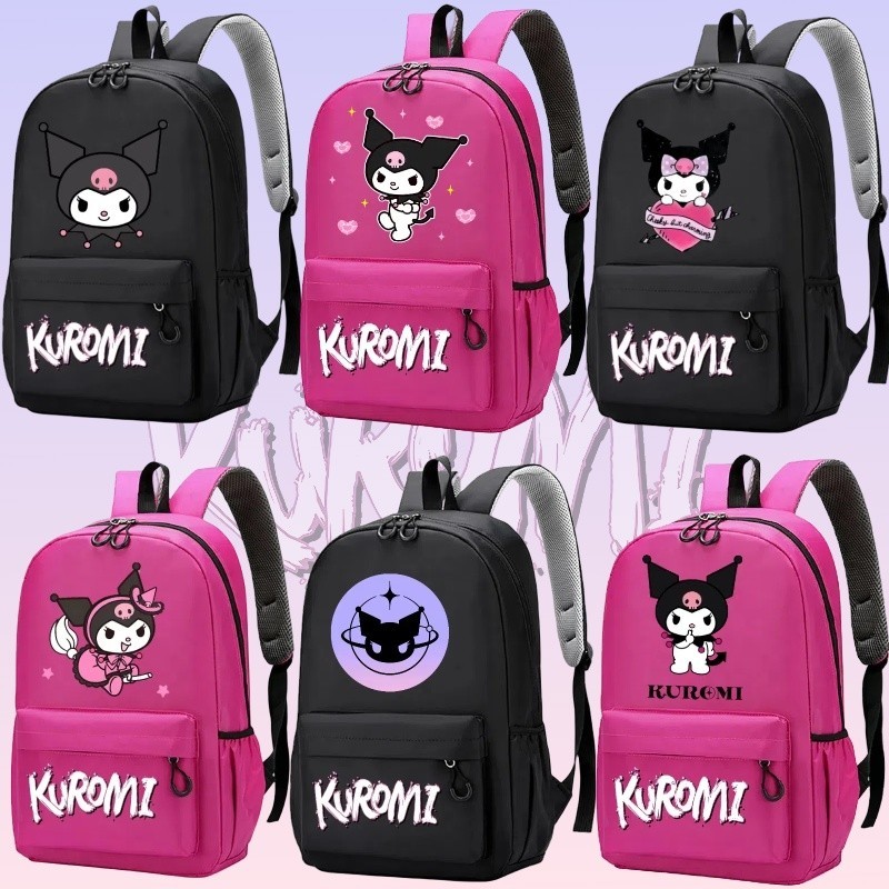 Kuromi series backpack large capacity solid color high-quality backpack ...