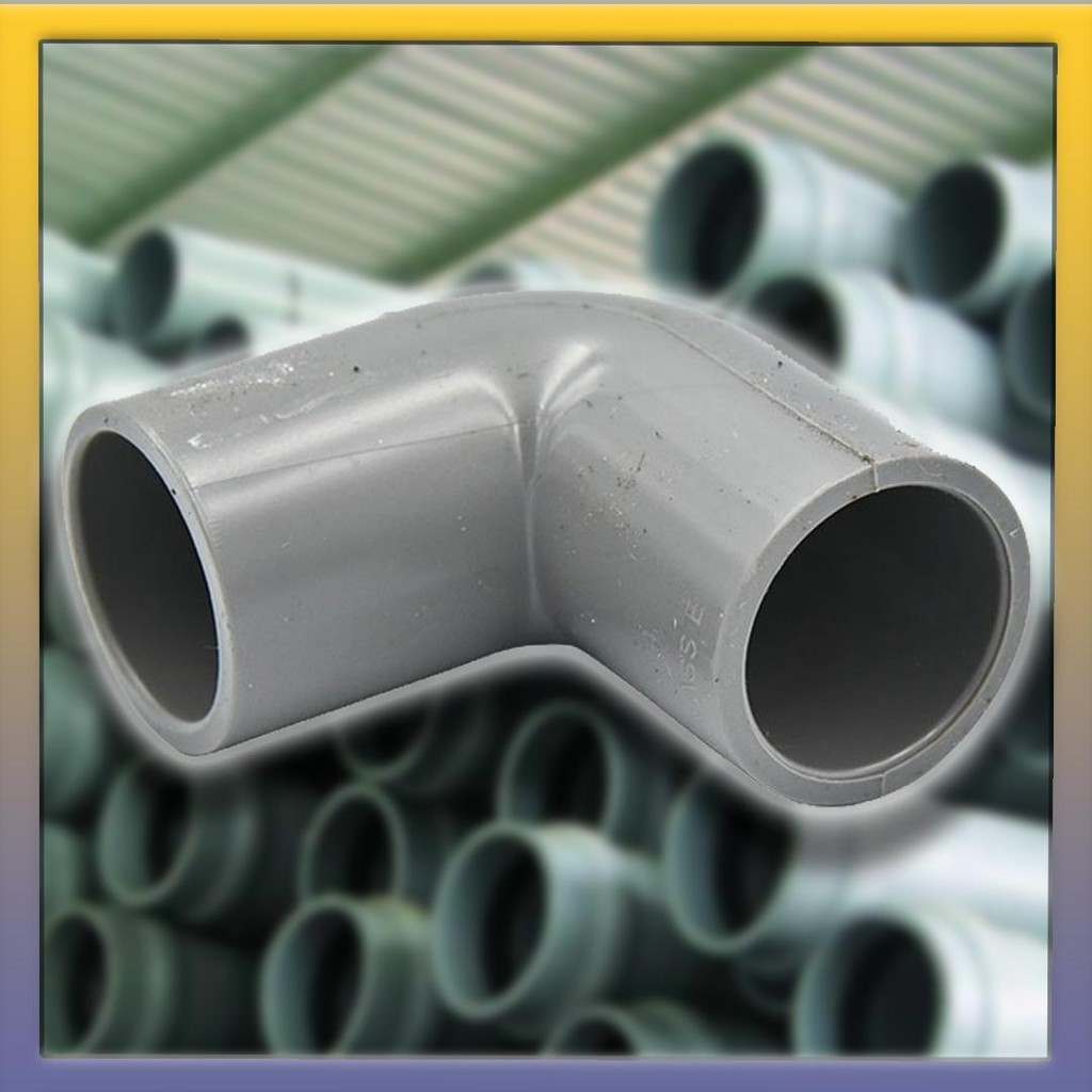 PVC FITTING FOR PVC PIPE / PVC GREY PIPE ELBOW / SAMBUNGAN SESIKU SAMA SAIZ UNTUK PAIP PVC ...