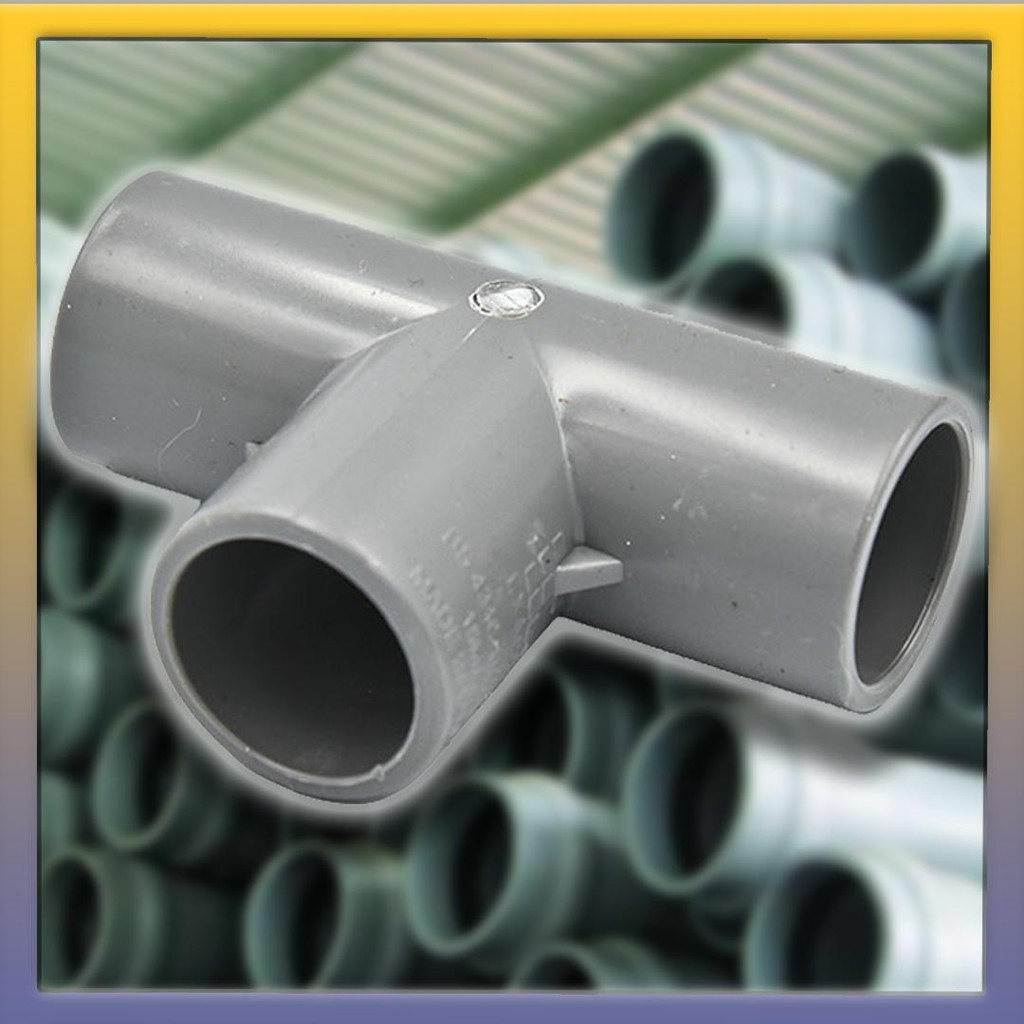 PVC FITTING FOR PVC PIPE / PVC GREY PIPE TEE / SAMBUNGAN SIMPANG TIGA ...