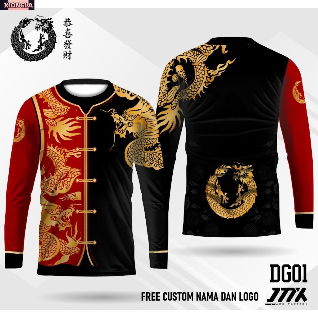 kaos imlek cheongsam shio naga jersey imlek gong xi fa cai shio naga ...