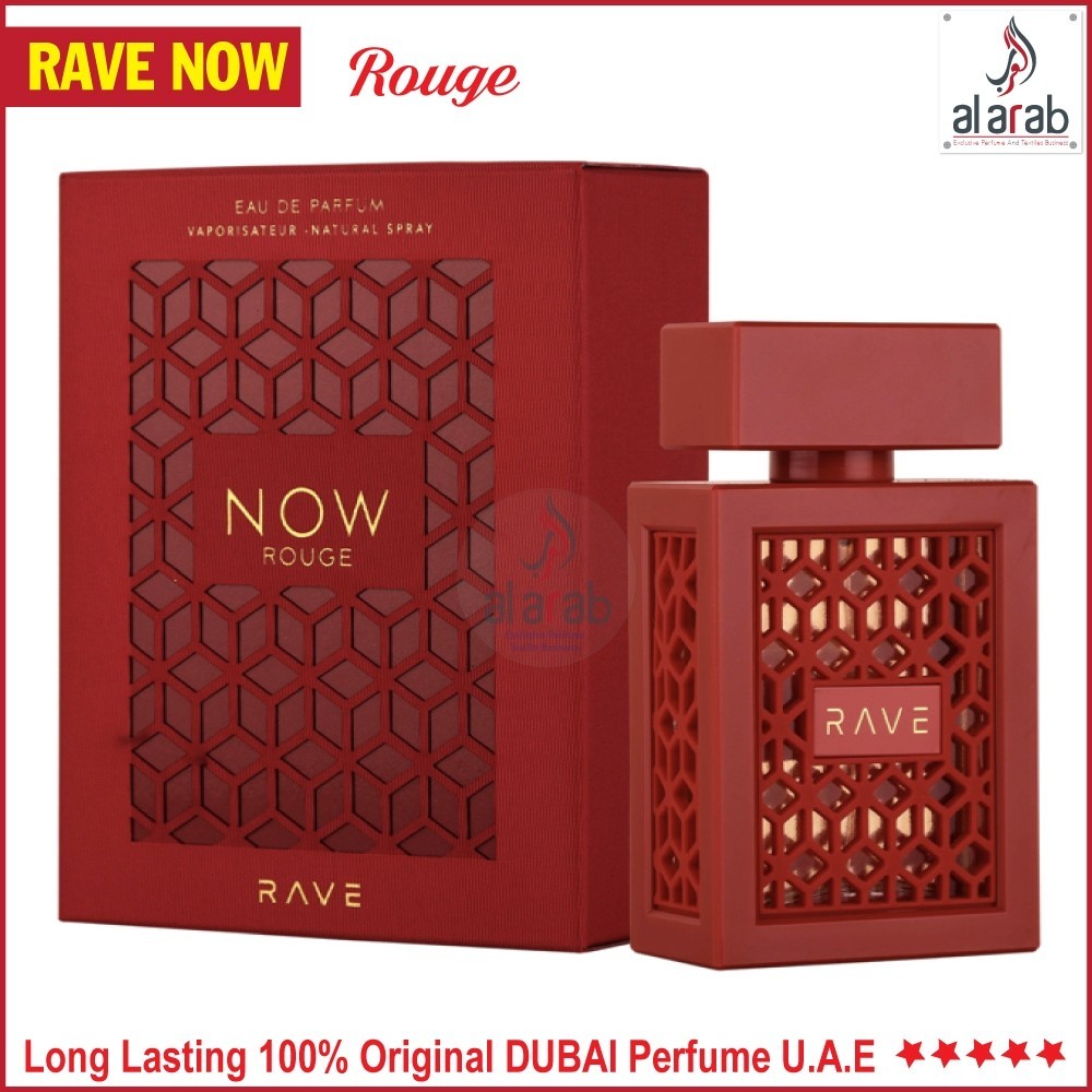 Rave Now Rouge By Lattafa EDP Perfume for Men & Women Unisex Perfume ...