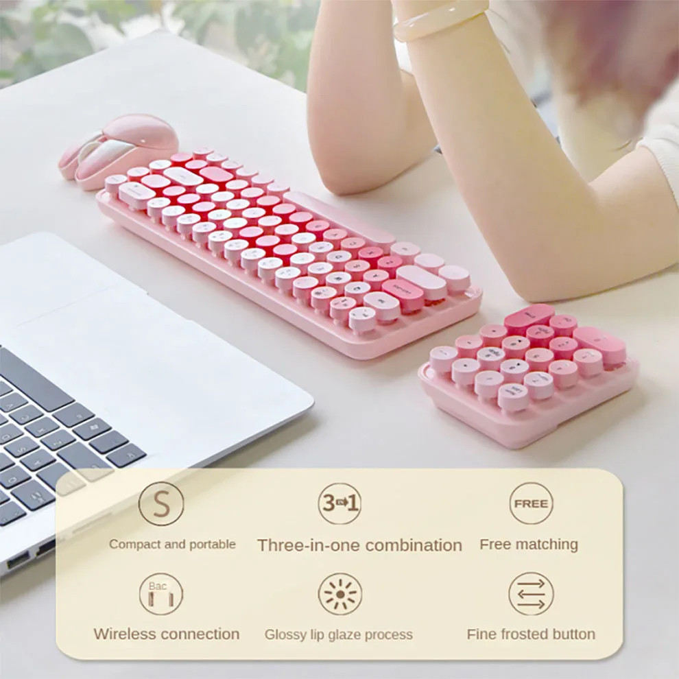 Mofii 3 In 1 Wireless Keyboard and Mouse 2.4G Keyboard and Mouse Kit ...