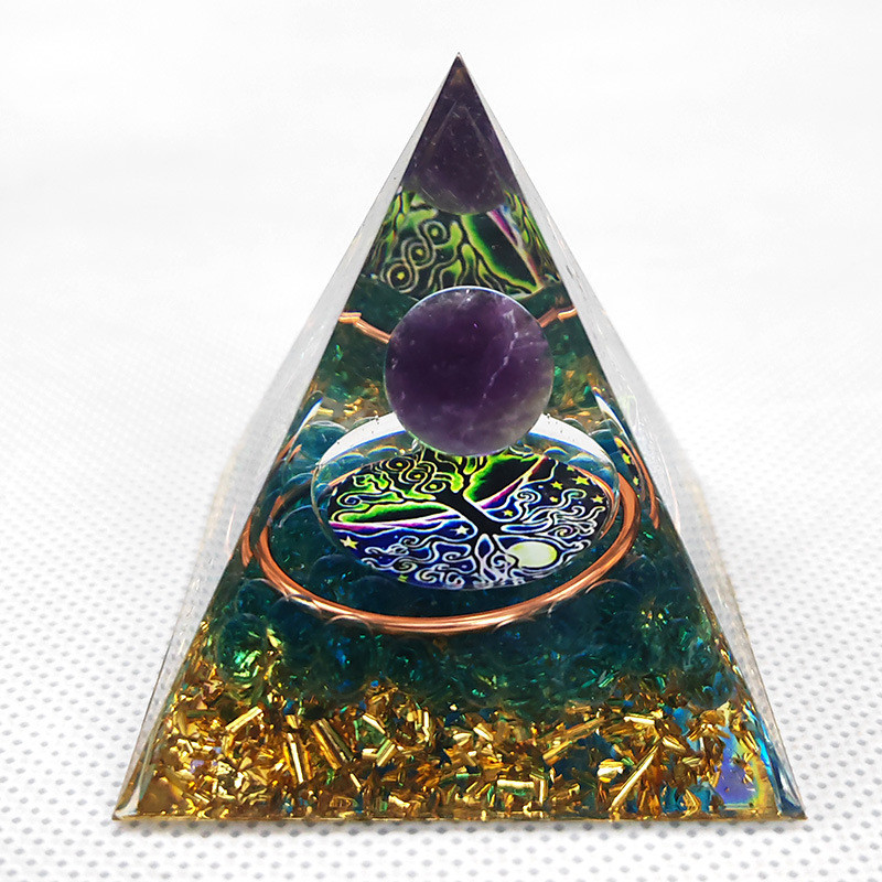 Aogan Energy Pagoda Crystal Crushed Stone Pyramid Desktop Ornaments ...