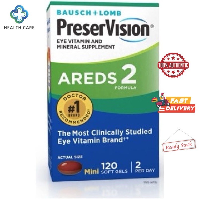 PreserVision AREDS 2 Eye Vitamin & Mineral Supplement Contains Lutein ...