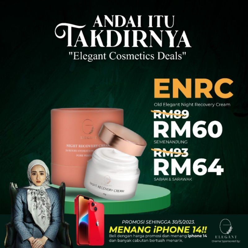 ENRC OLD PACKAGING ELEGANT NIGHT RECOVERY CREAM MOISTURIZER | Shopee ...