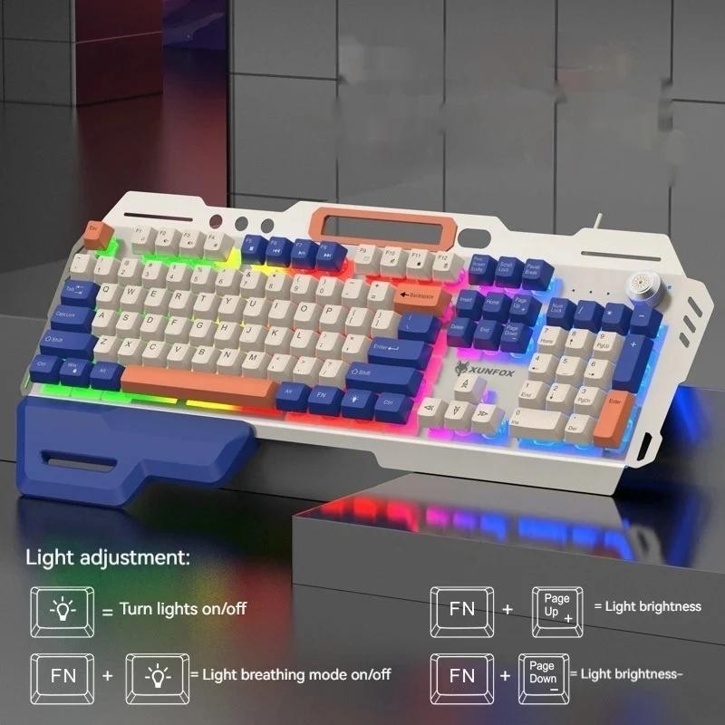 Xuan Silver Fox K90 Mechanical Touch Metal Keyboard And Mouse Set 104 ...