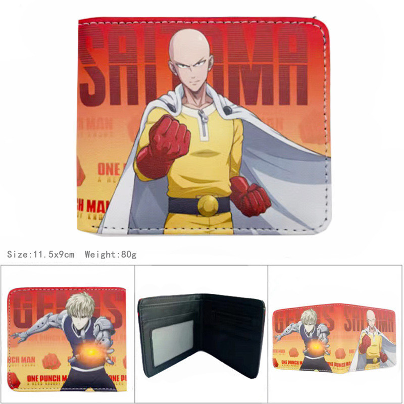 ONE PUNCH-MAN Saitama Cute Cartoon Short Casual Card Student Wallet Boy ...