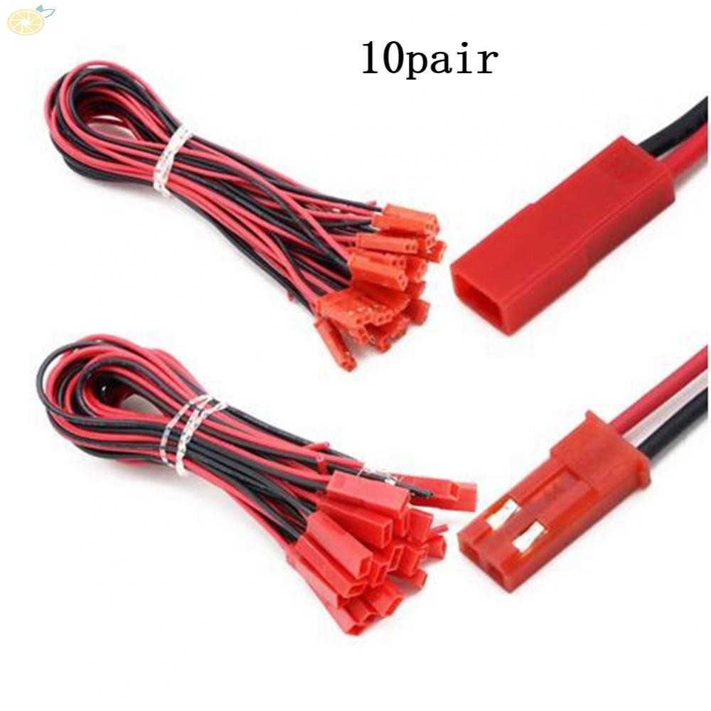 Convenient JST Connector Extension Cable 2P Male + Female Red + Black ...