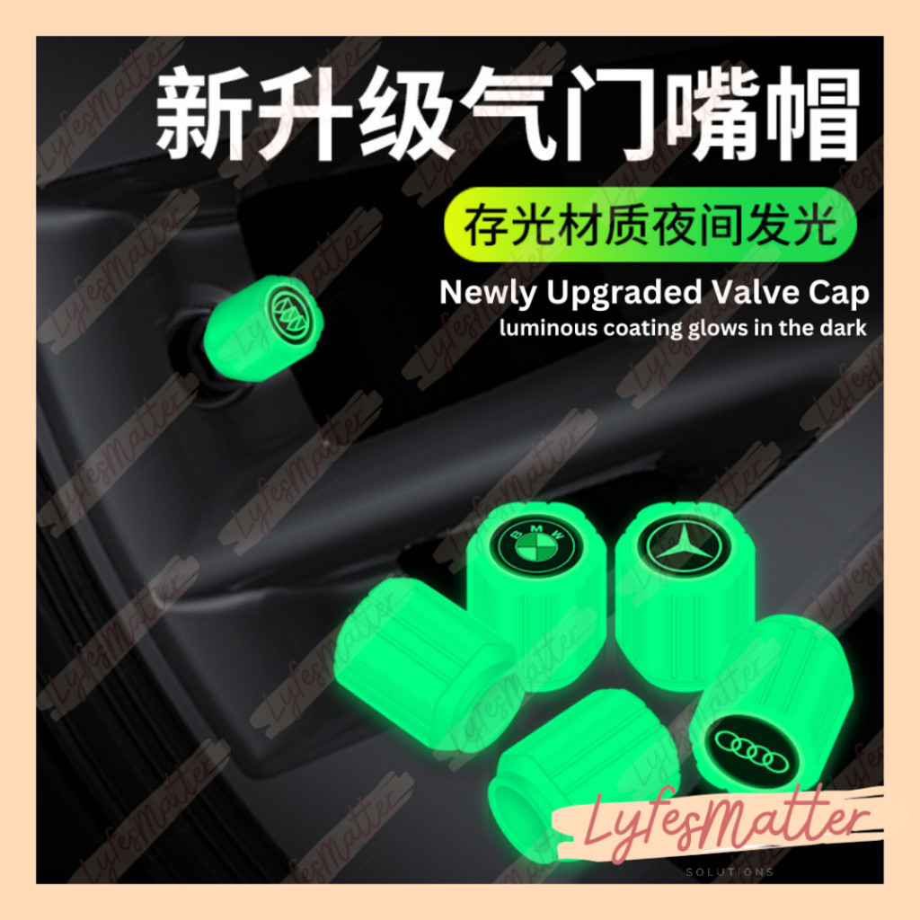 Penutup Injap Tayar bercahaya / Tyre Valve Cap Kepala Tiub Tubeless ...