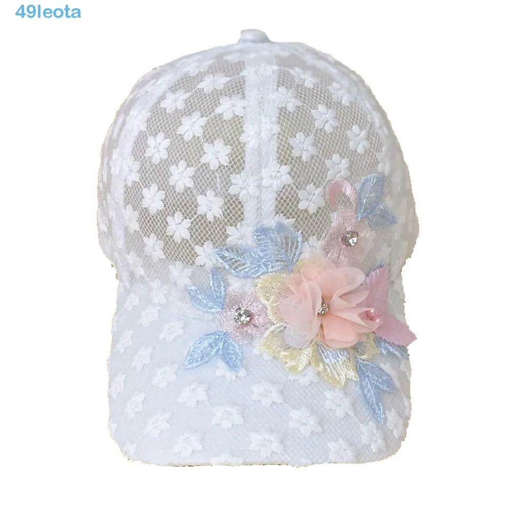 LEOTA Embroidery Ladies Caps, Hollow Out Breathable Summer Lace Mesh ...