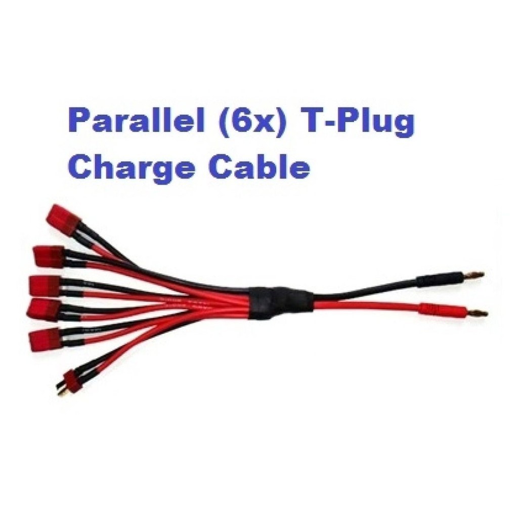 Battery Connector Wires RC Converter Cable Plug Battery Parallel (6x) T ...