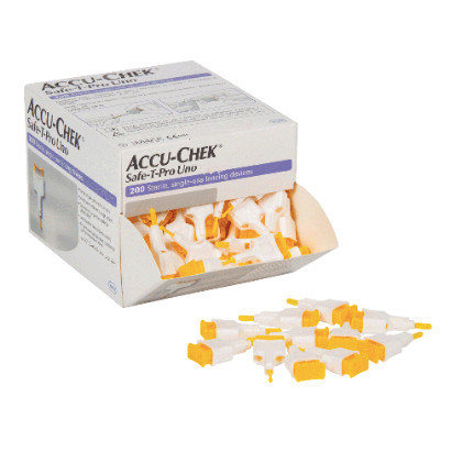 Accu-Chek Safe T Pro Uno- 200's Sterile Single-Use Lancing Device ...