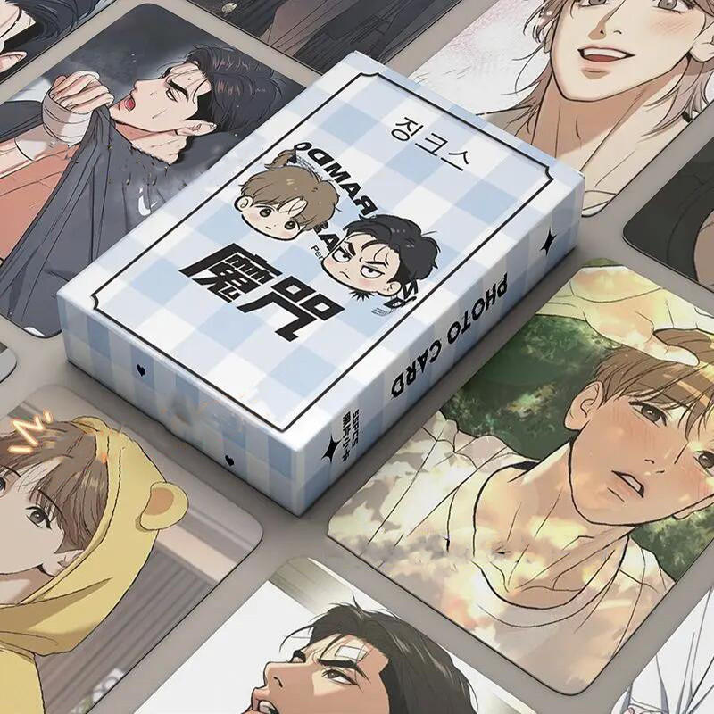 55pcs/box Korean BL Manwha Spell Jinx Flash Laser Photocard Lomo Card ...