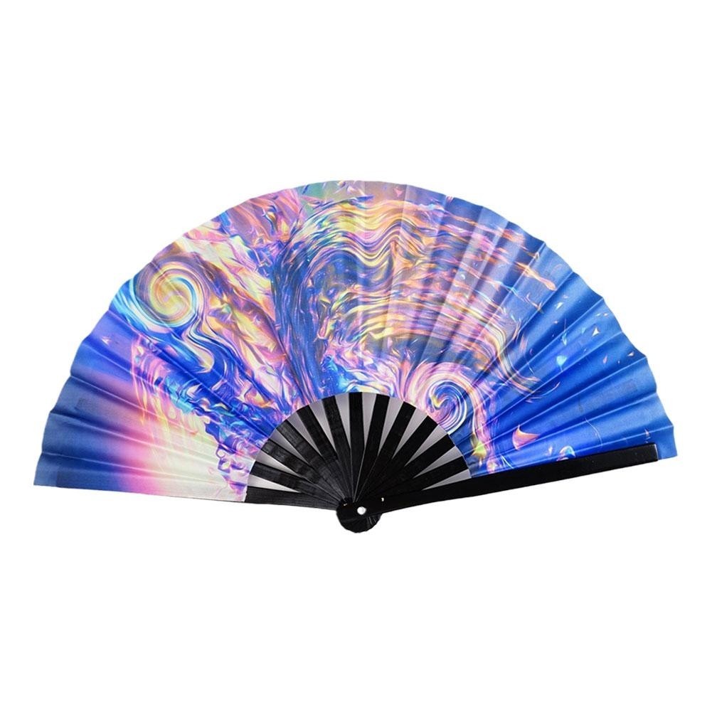 33cm Large Folding Hand Rave Fan UV Fluorescent Chinease/Japanese ...