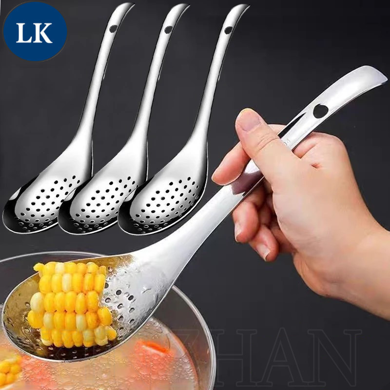 LK Stainless Steel Strainer Spoon - Hot Pot Strainer Spoon - Long ...