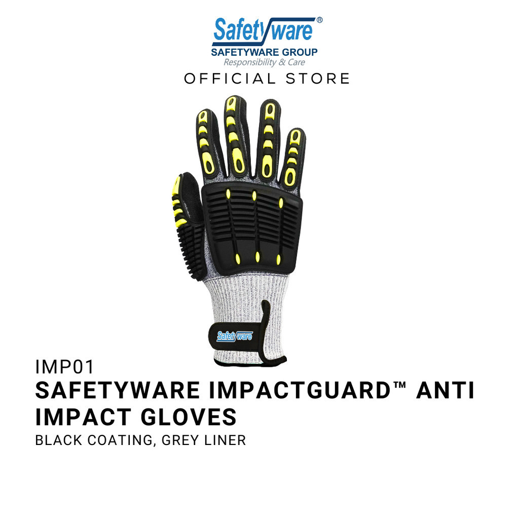 SAFETYWARE IMPACTGUARD™ ANTI IMPACT GLOVES Sarung Tangan Kerja 1 Pair ...