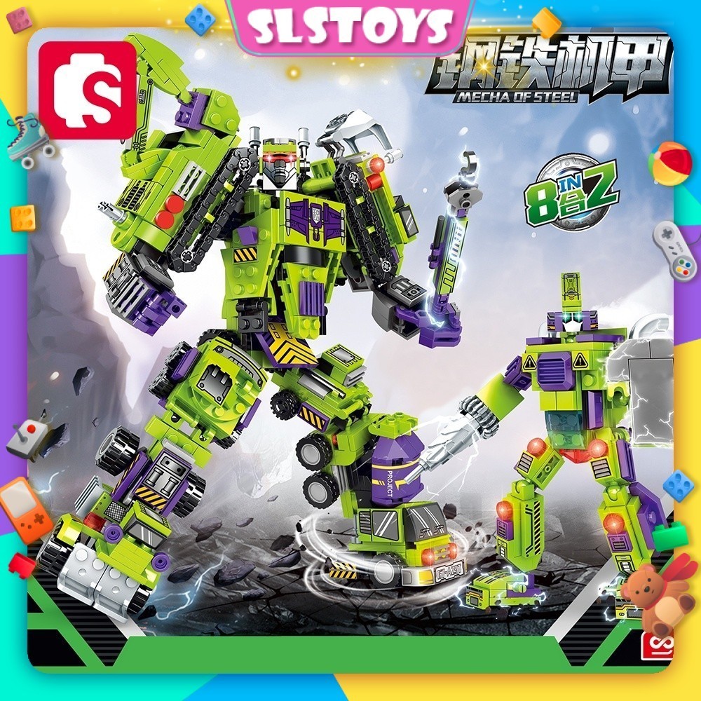 [8 IN 1] Sembo Block 2513 - 2520 Mecha of Steel Series Robot ...